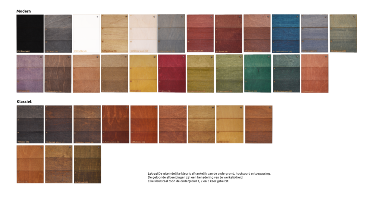 Beits: hoe kiest u de juiste kleur? - Panda Paints